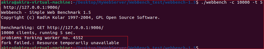WebServer学习9：WebBench压力测试 · AkiraZheng's Time